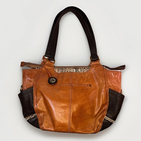 The Sak | Bags | The Sak Kendra Leather Satchel Bag Brown Patchwork ...